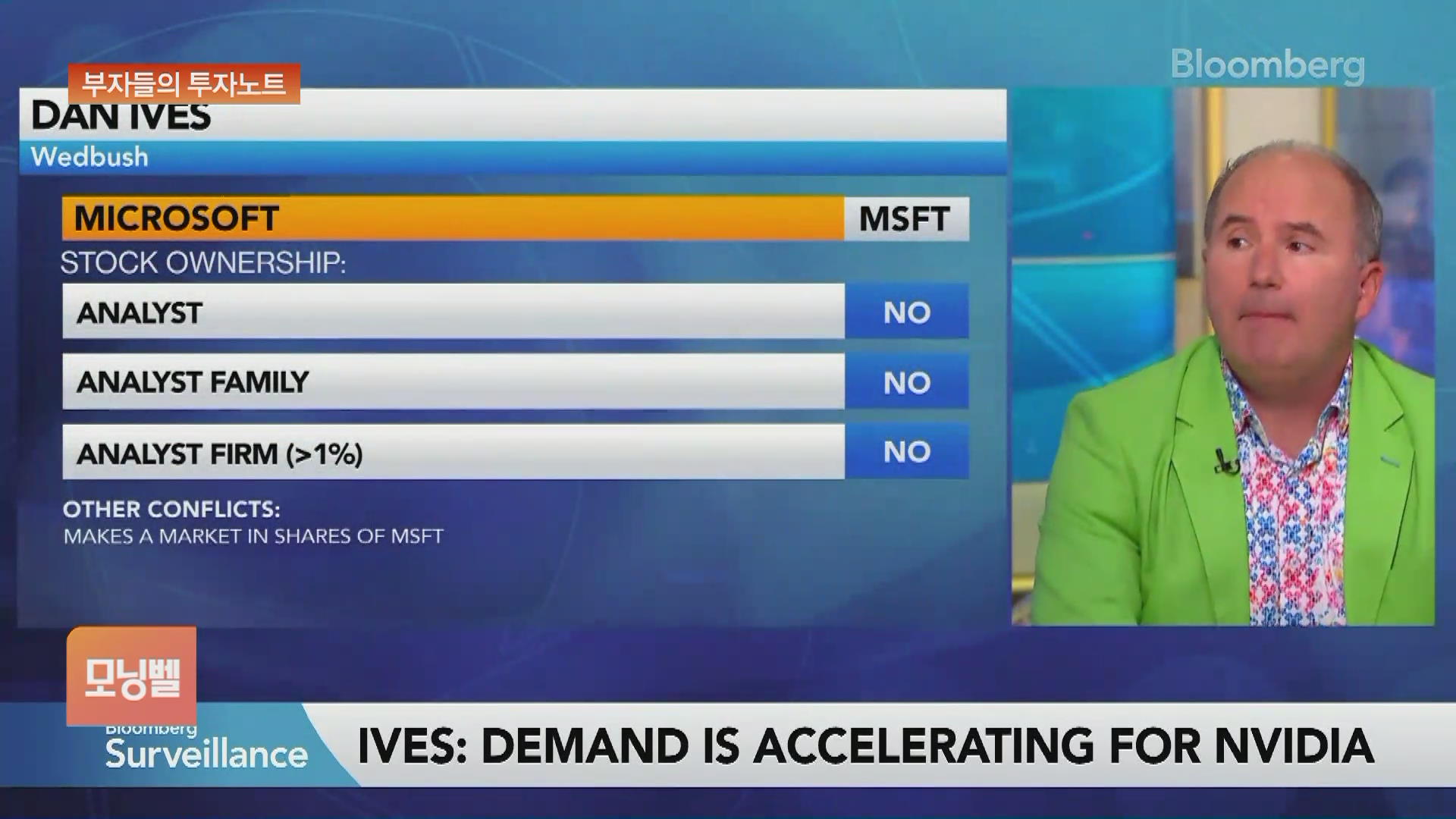 [부자들의 투자노트] 댄 아이브스 "엔비디아 1분기 실적은 걸작" - SBS Biz